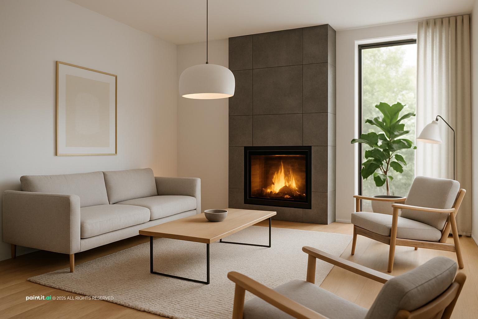 Grey and Green Living Room Ideas That Feel Balanced | Paintit.ai