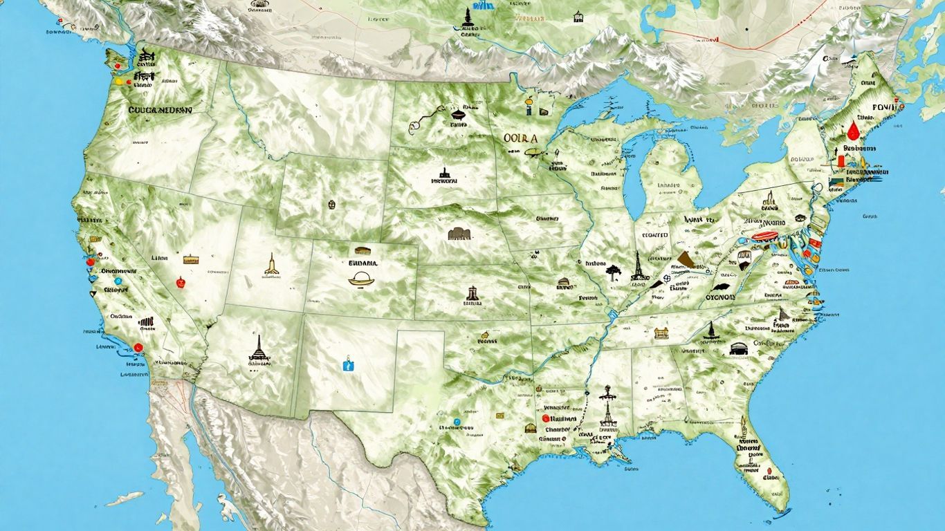 Explore the USA: A Comprehensive Map with Cities and Key Landmarks